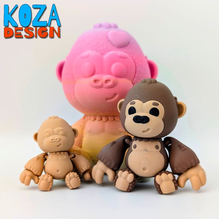 3D Printable Gorilla Flexi by Koza Design